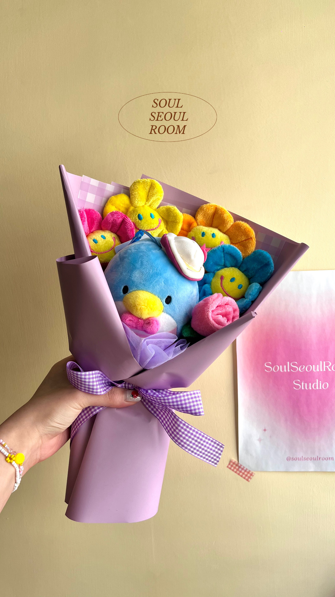 SANRIO Tuxedo Sam Doll Keyring Bouquet 企鵝仔 鎖匙扣 公仔花束
