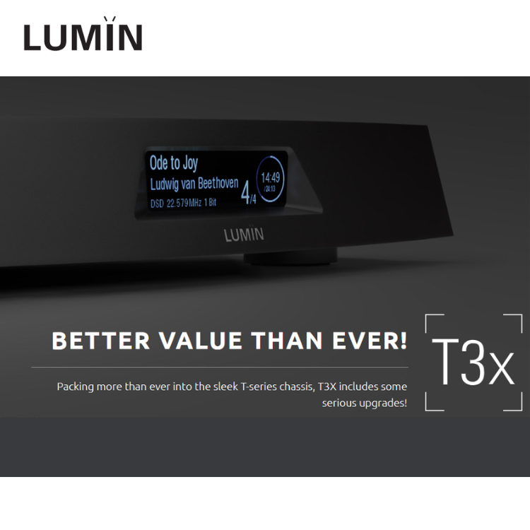 Lumin T3X 最新款式，高級串流播放器，支援 Tidal Qobuz 雲端高清規格 | 雅詠音響