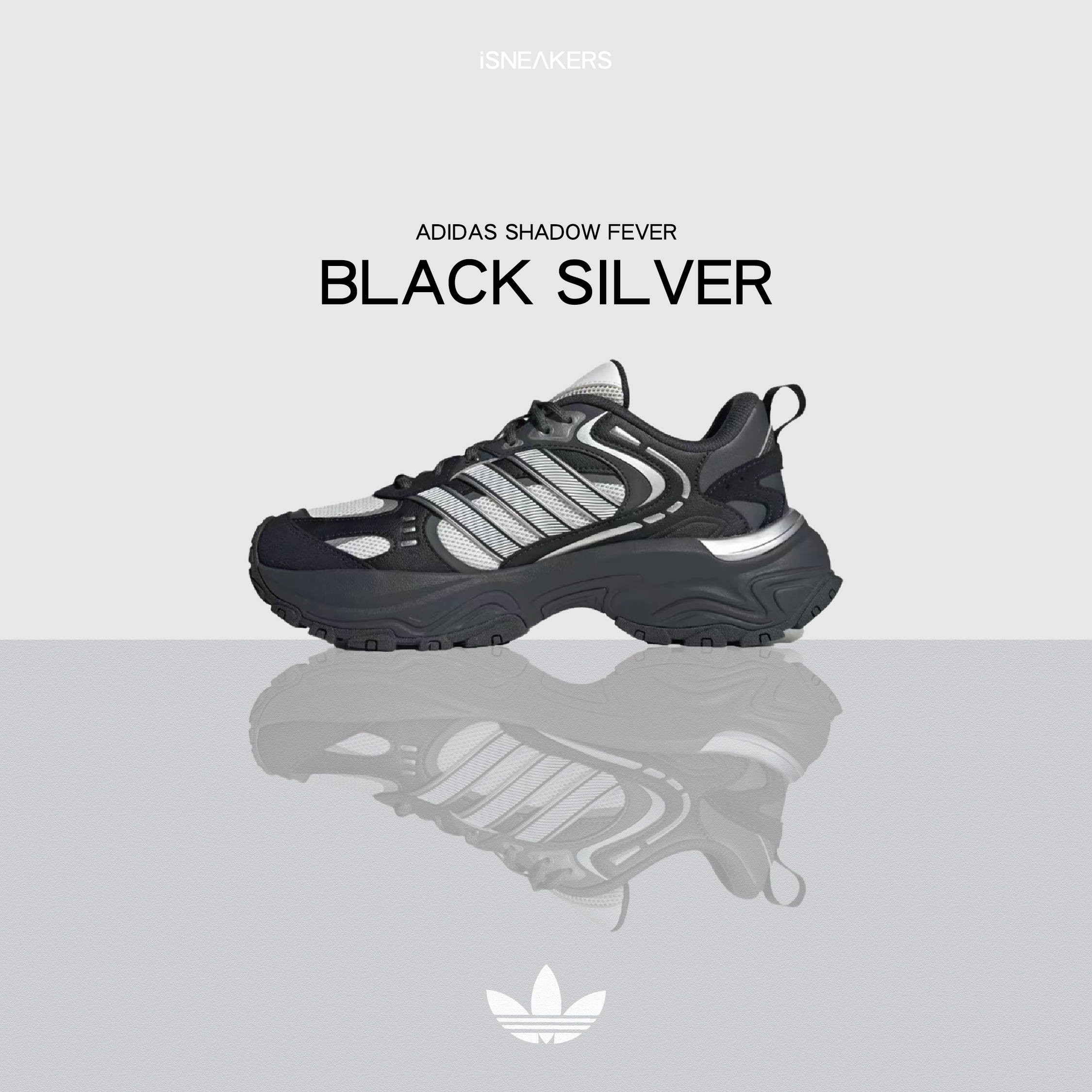 iSNEAKERS | Adidas Shadow Fever "Black silver" 黑銀 JR004