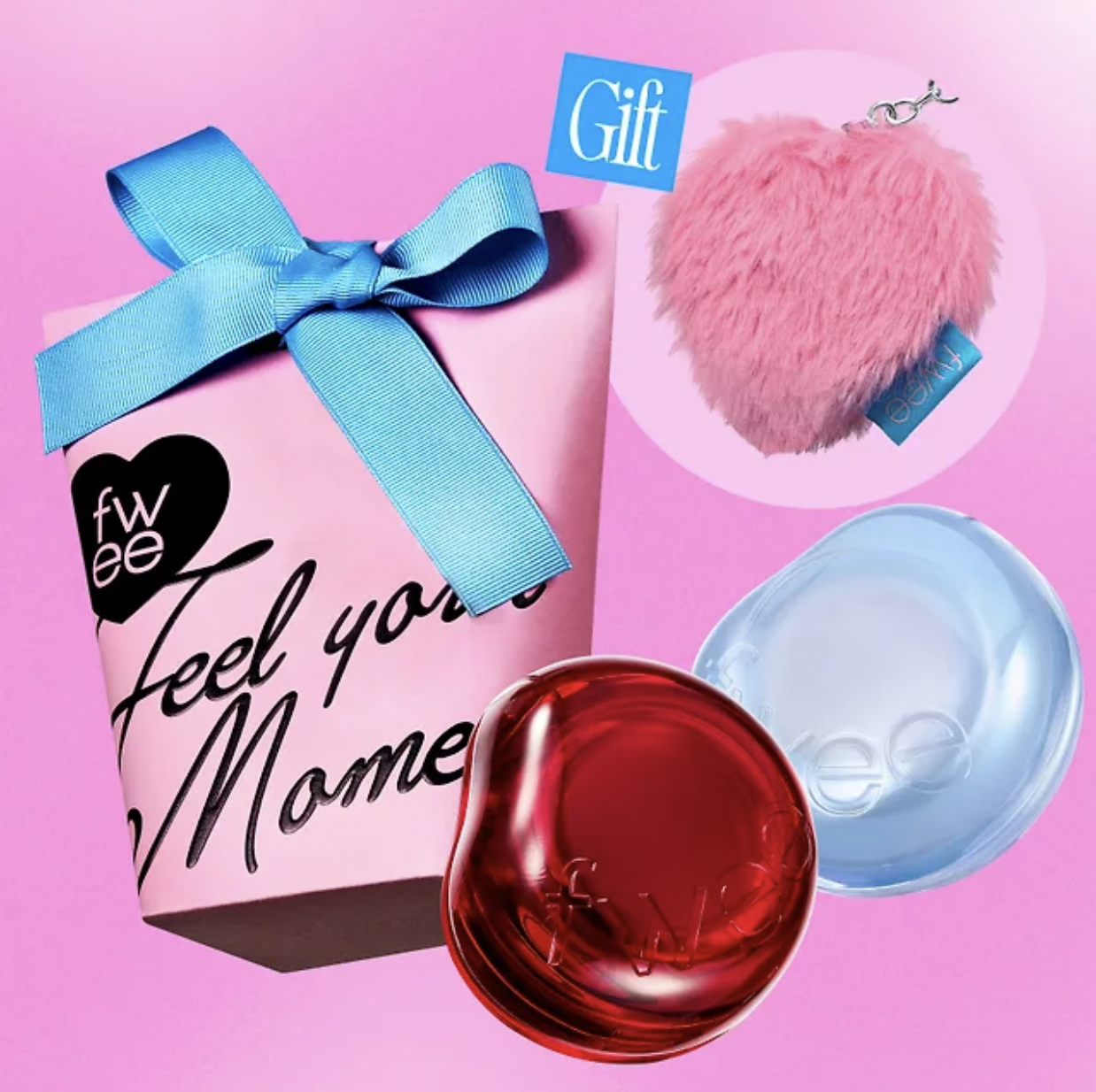 [GIFT SET] fwee Glowy Jelly Pot [Official Duo +Keyring