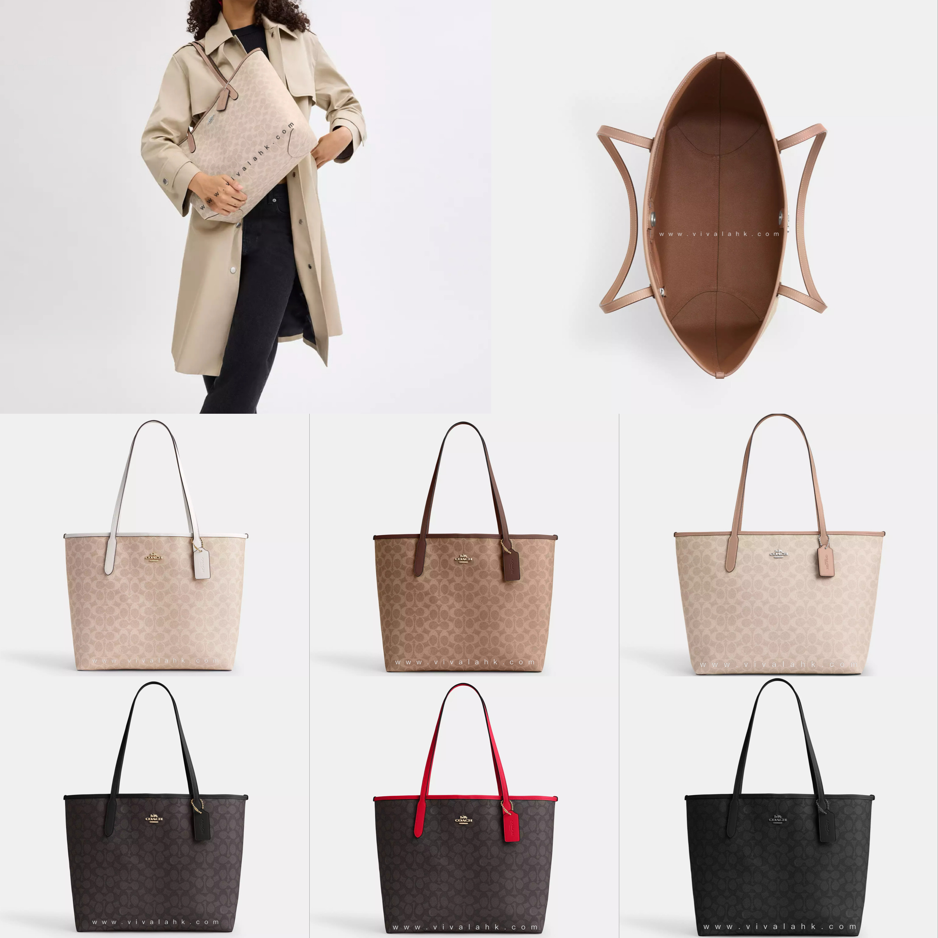 Coach - City Tote Bag (C字暗花) (CV976)