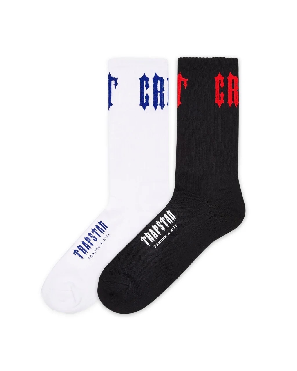 Central Cee x Trapstar Socks 黑＋白 襪子組 長襪 兩雙一組