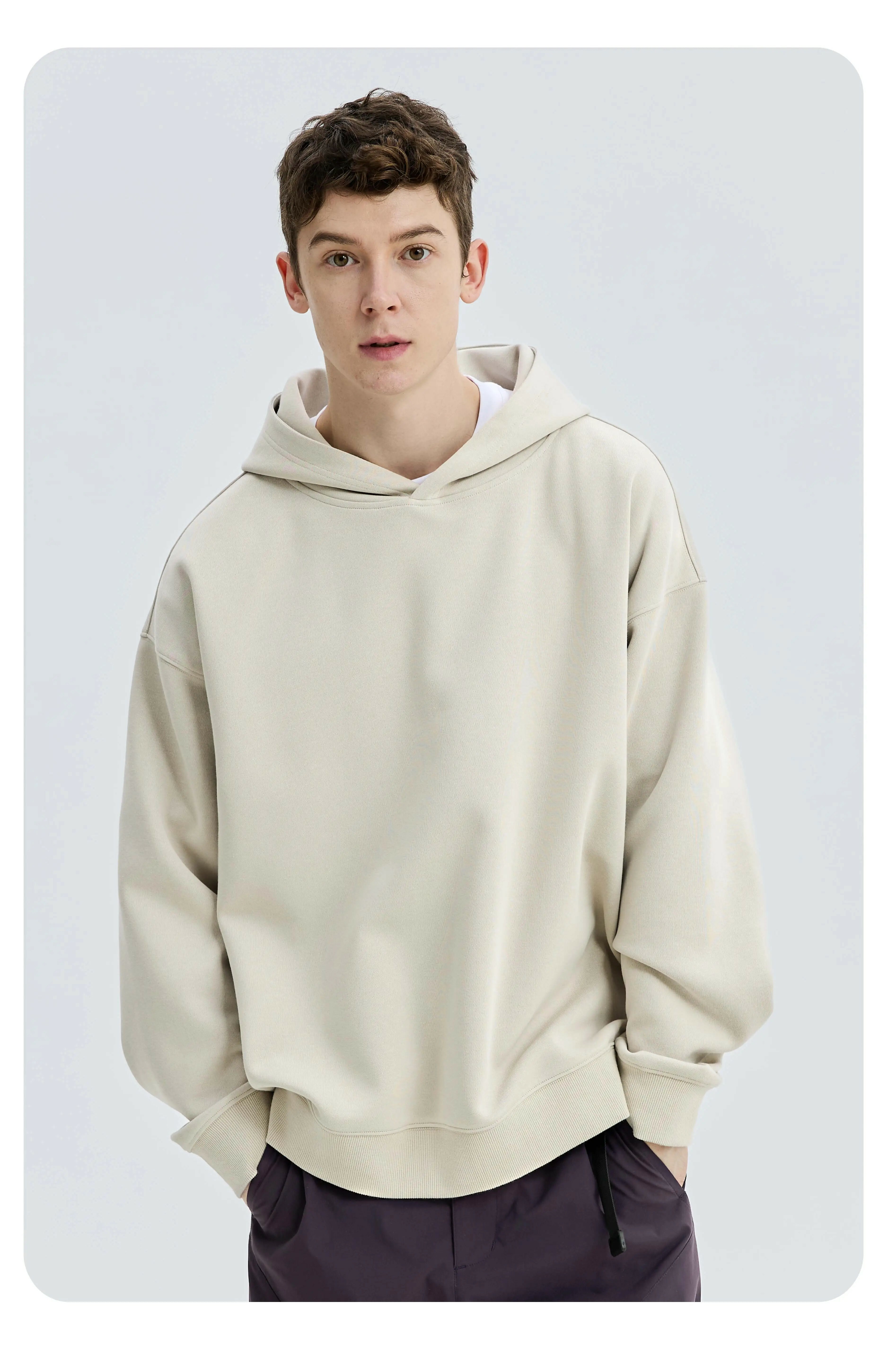 WARMTREES 2025SS 素色 7A抗菌 寬鬆 帽T