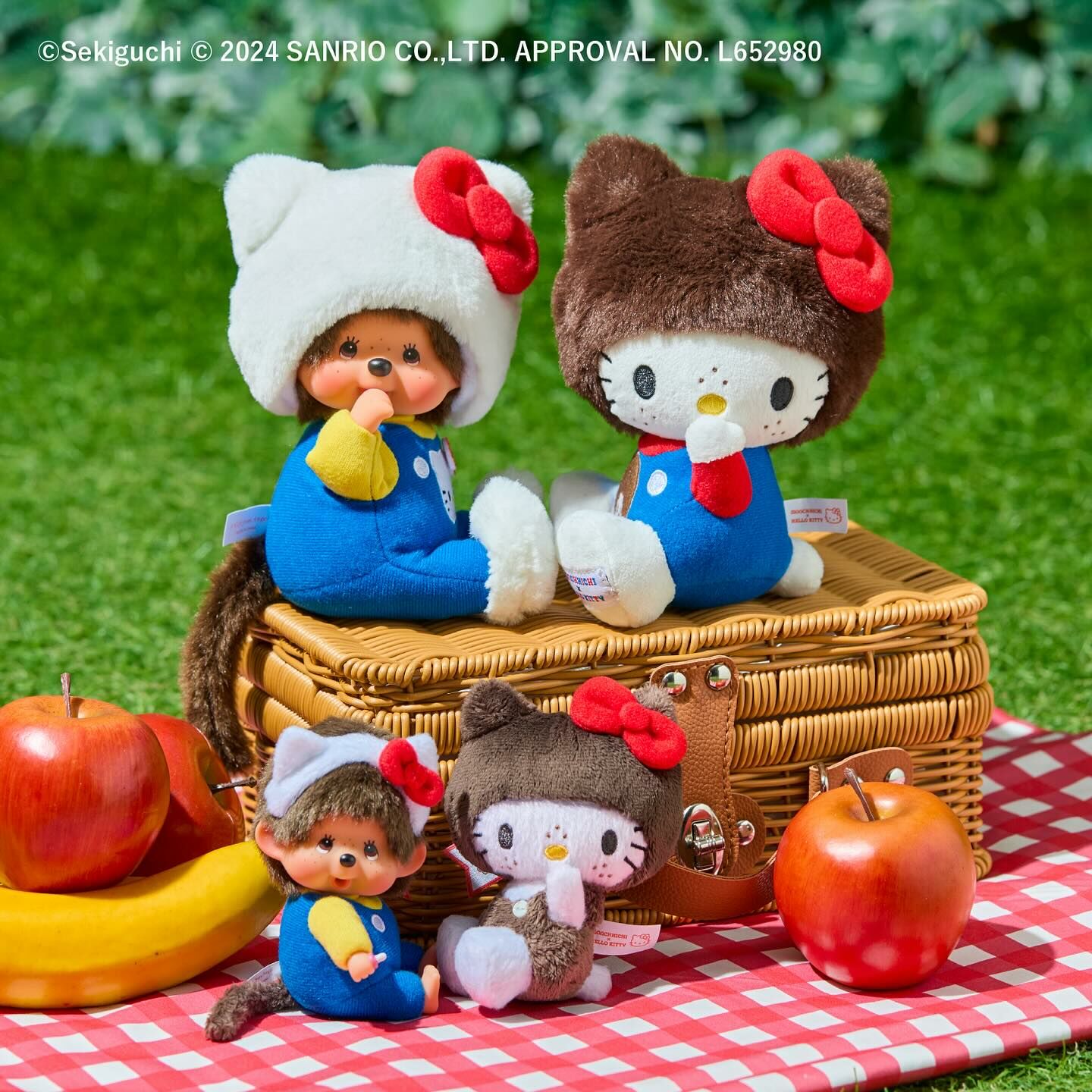 現貨┃Monchhichi x Hello Kitty 聯名 三麗鷗 夢奇奇 娃娃 吊飾