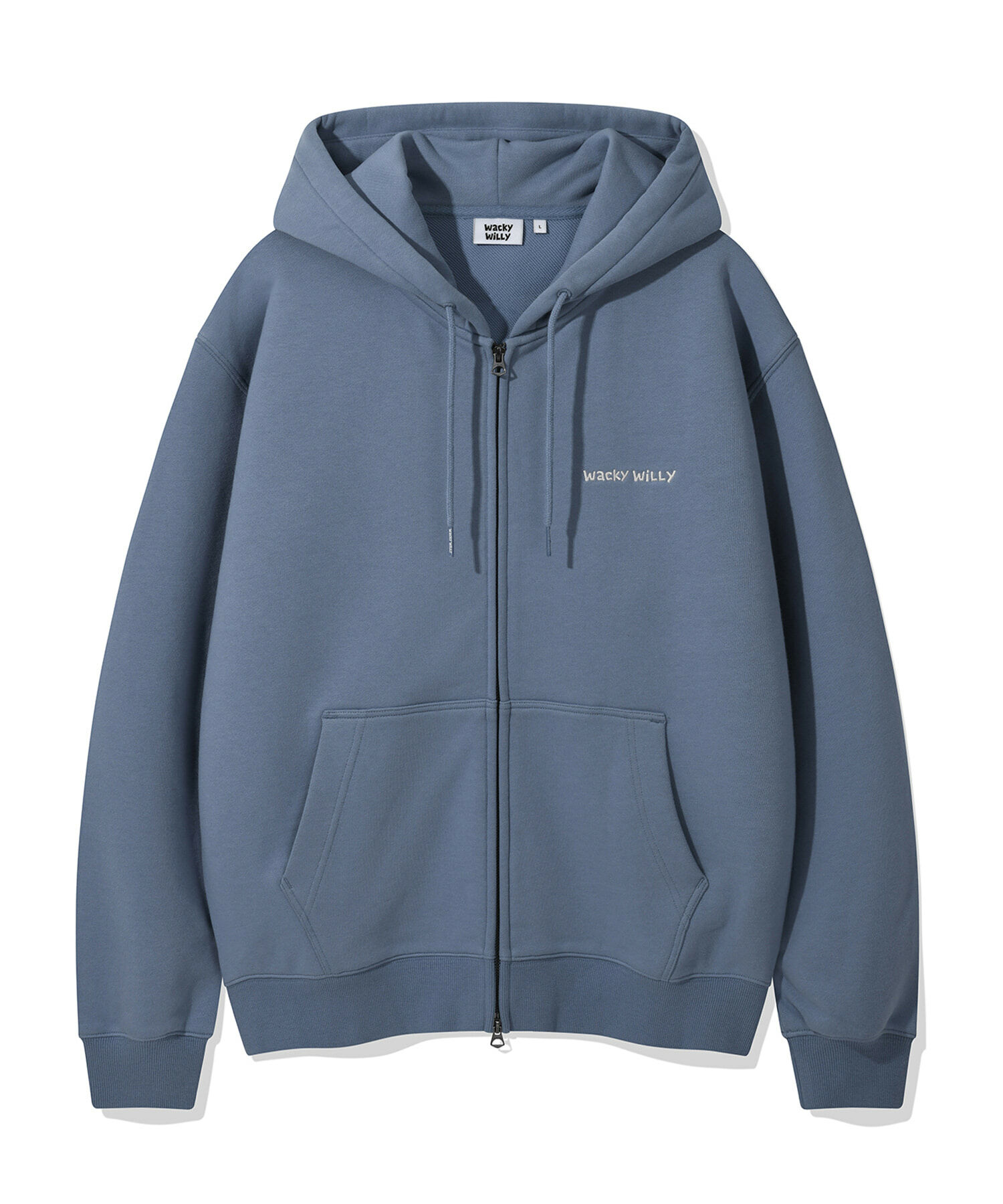 Wacky Willy Basic Waki Typo Logo Hoodie Blue