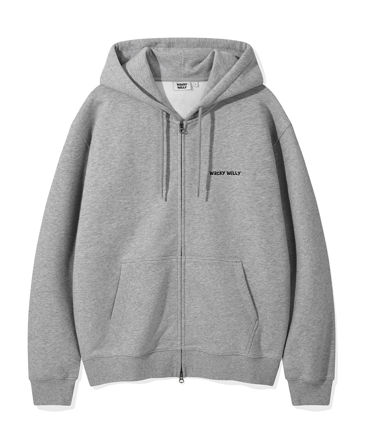 Wacky Willy Basic Waki Typo Logo Hoodie Gray