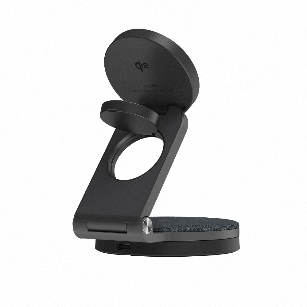 【ADAM】Mag 360 Qi2 雙15W三合一旅行磁吸無線充電座