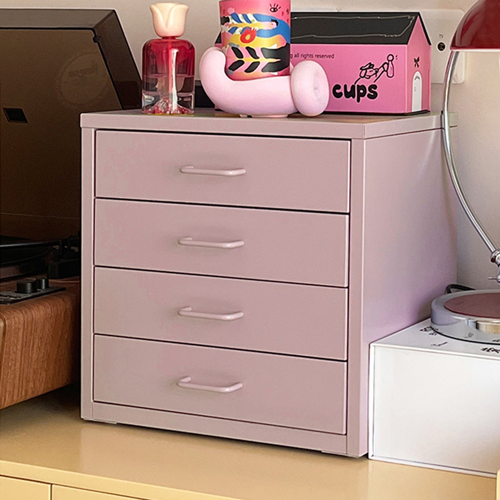 【AOTTO】北歐風鐵藝質感桌上四層收納櫃(TA-704)