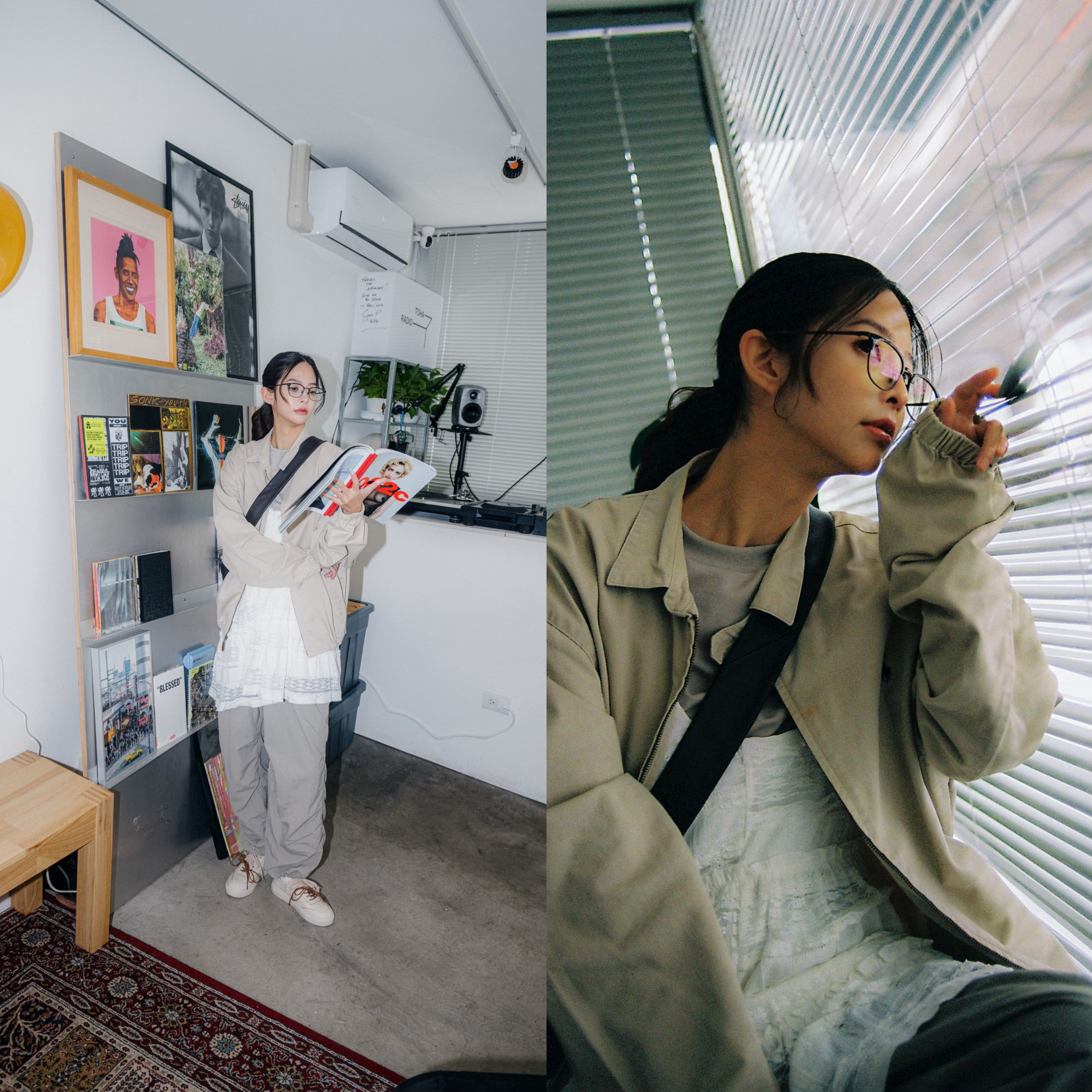 Aero 真皮街頭休閒鞋 (米) 女款｜哈漫克【官網獨家】HamacaSole