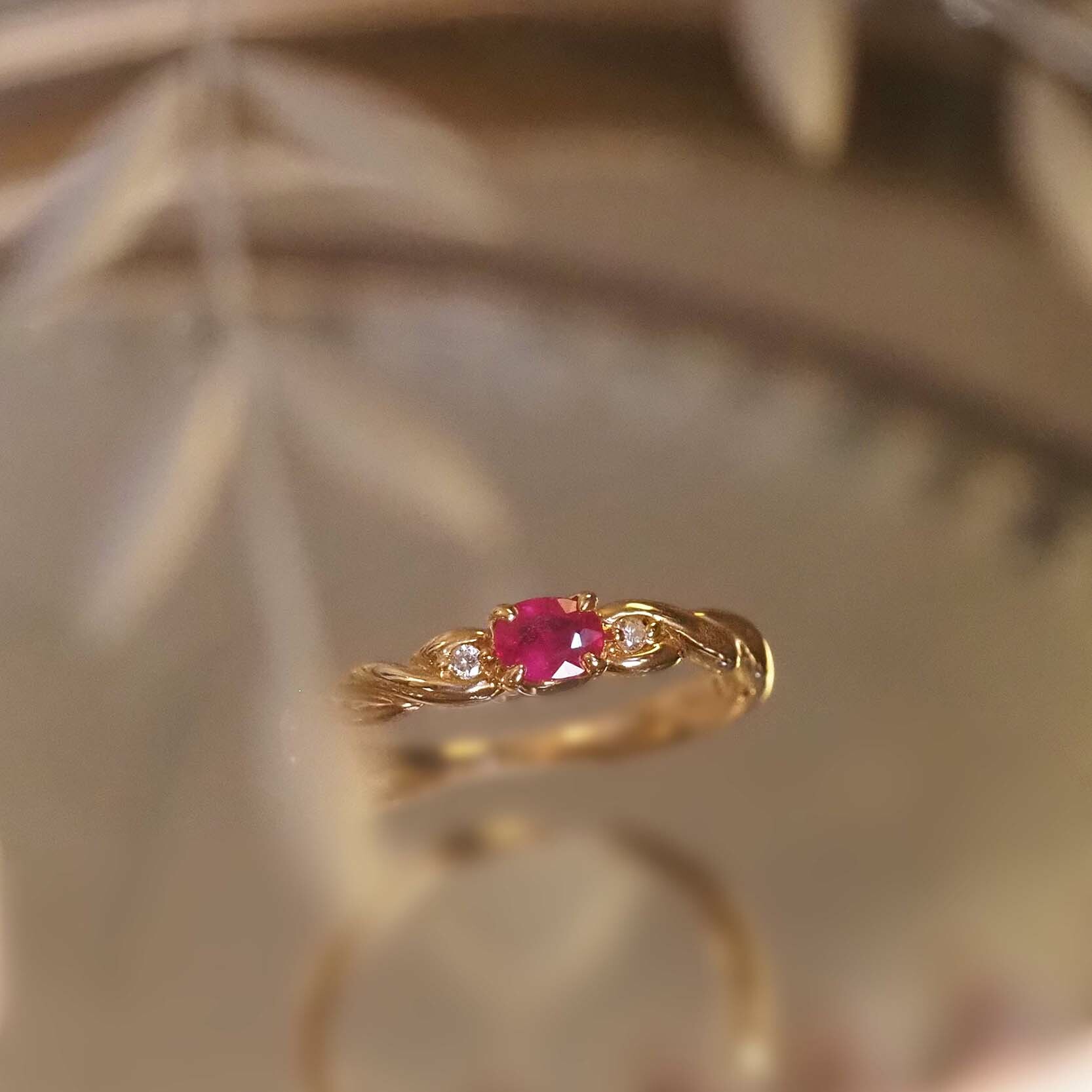 Ruby Twist Ring
