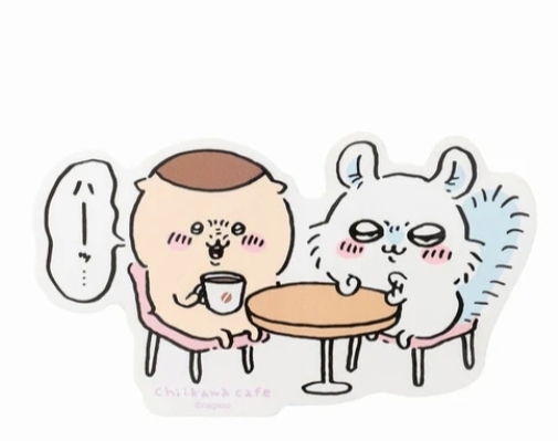 Chikawa Cafe Yuru Cut 大貼紙（栗子饅頭＆飛鼠）