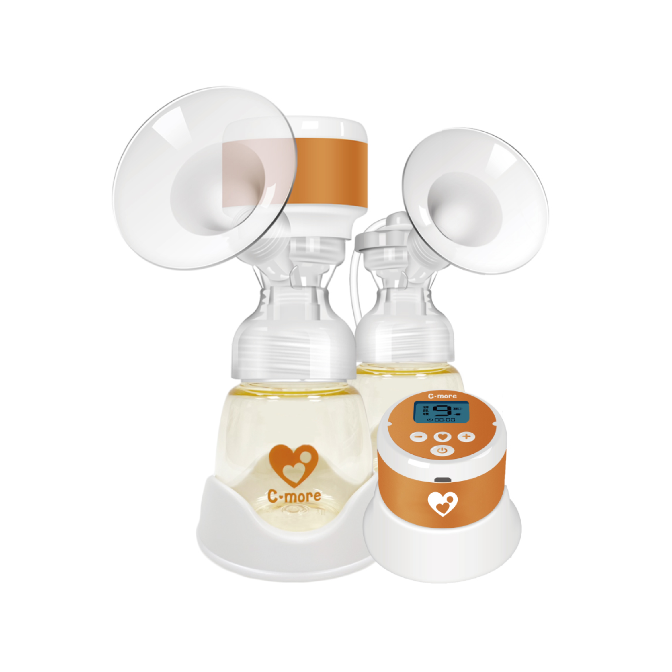 新貝樂 C-more C1小橙樂 三合一雙邊電動吸乳器｜俏媽咪親子生活館