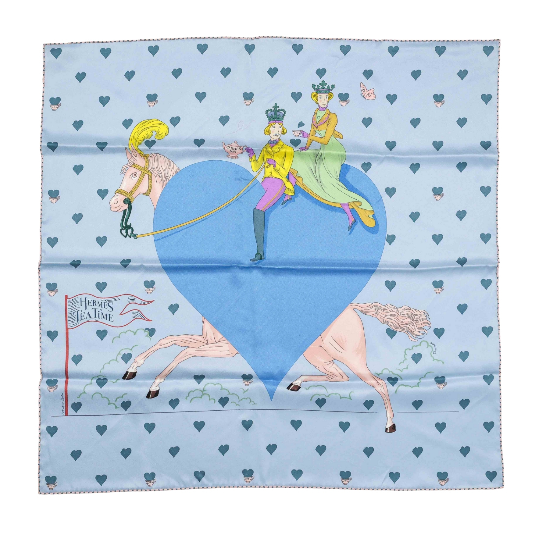 【全新】HERMES TEA TIME MEDAILLONS 70 絲巾 E20212