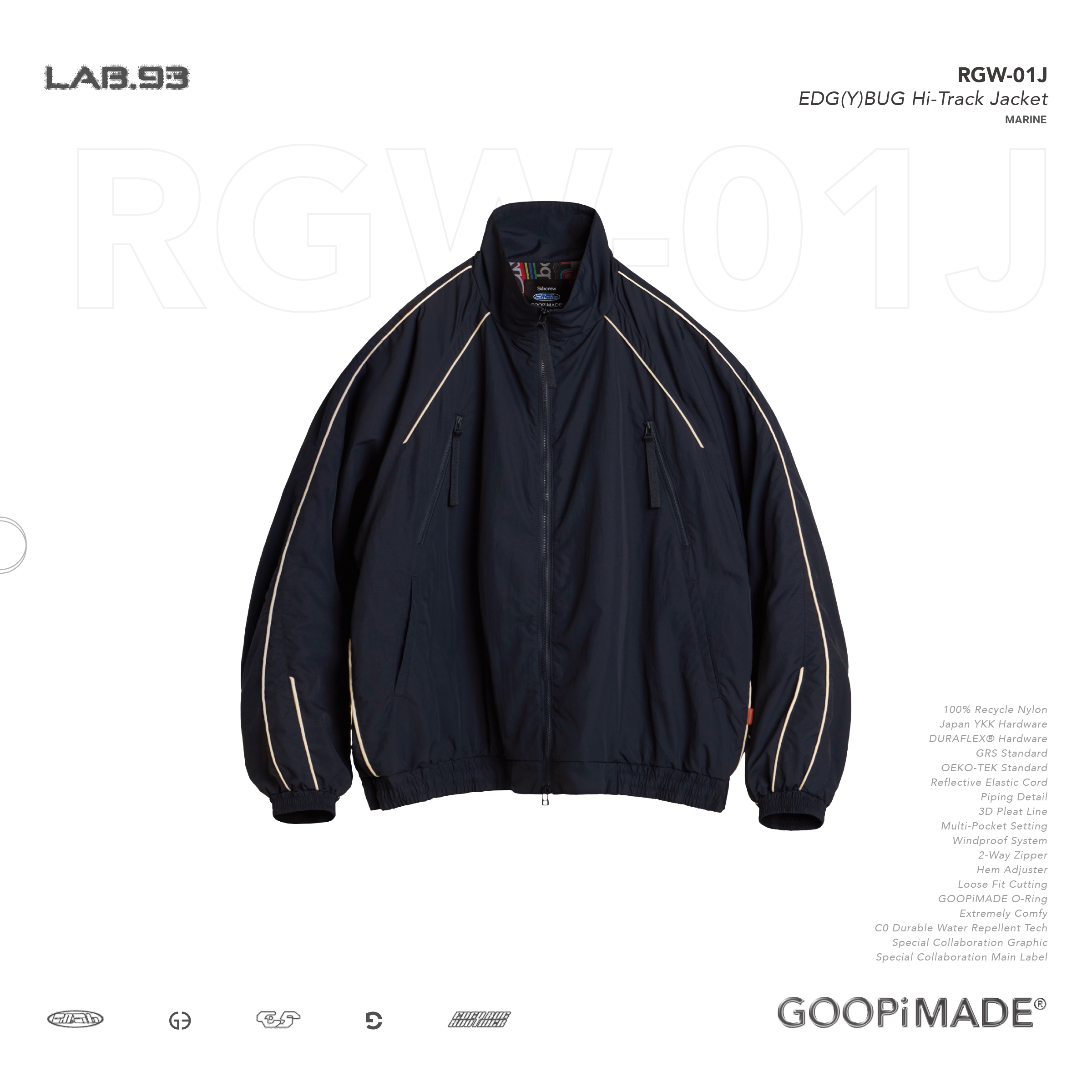 “RGW-01J” EDG(Y)BUG Hi-Track Jacket - Marine