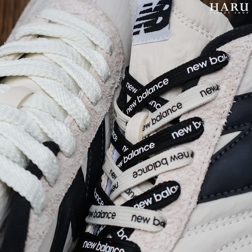 聯名款NIKO AND x NEW BALANCE RC42 米灰黑奶油異材質白黑雙鞋帶 聯名款NIKO AND x NEW BALANCE RC42 米灰黑奶油異材質白黑雙鞋帶