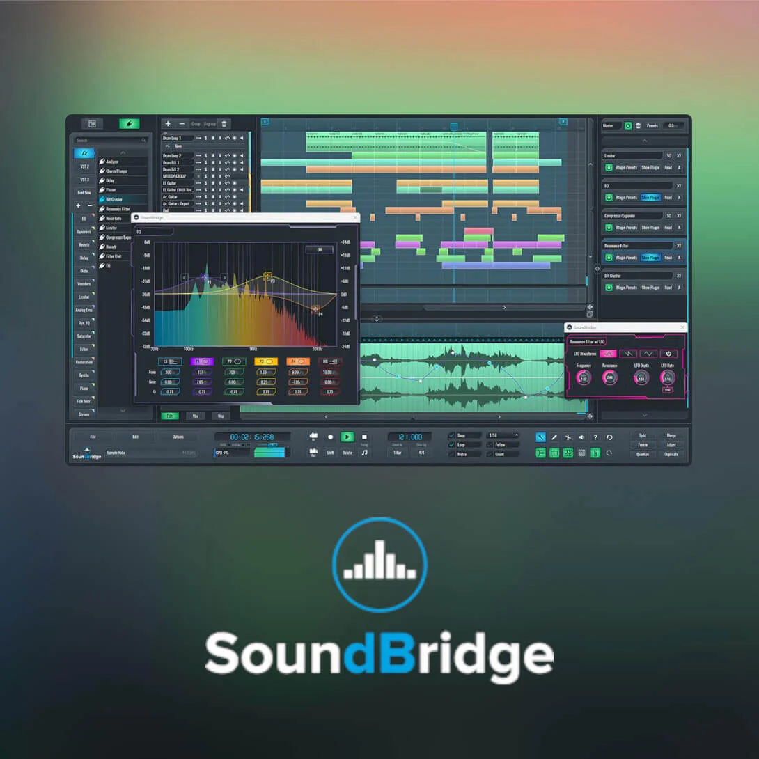 SoundBridge DAW 音樂製作軟體 數位錄音工作站 (序號下載版)