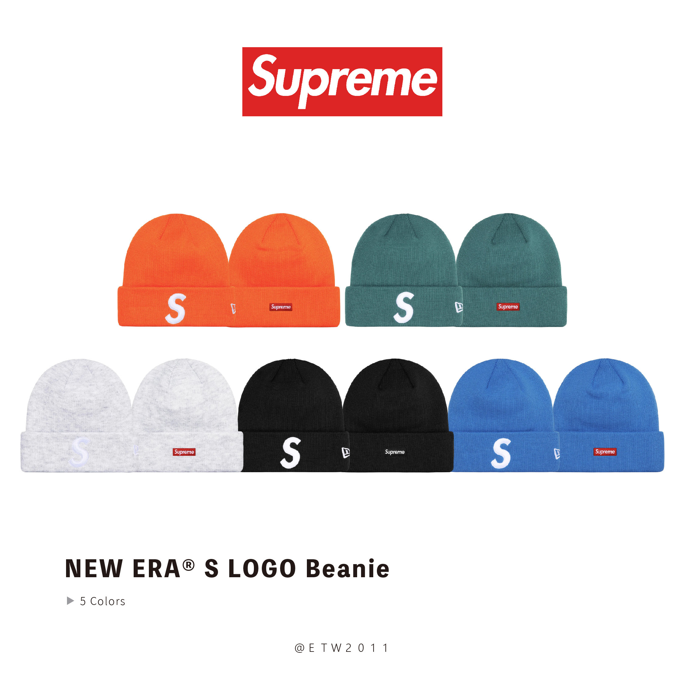 ☆ETW☆【EASY TO WEAR】SUPREME 24FW New Era® S Logo Beanie