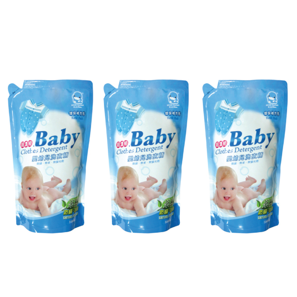 KUKU Baby Clothing Detergent Value Pack - 1000ml x 3 Pa