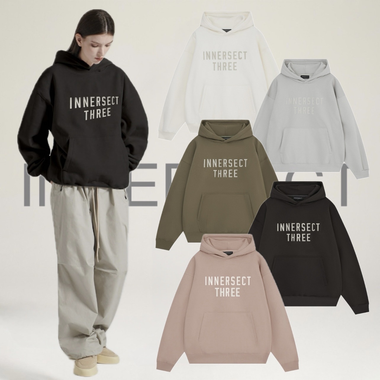 陳冠希 Clot INNERSECT THREE 三生萬物 FOG ESSENTIAL 基本 LOGO 連帽