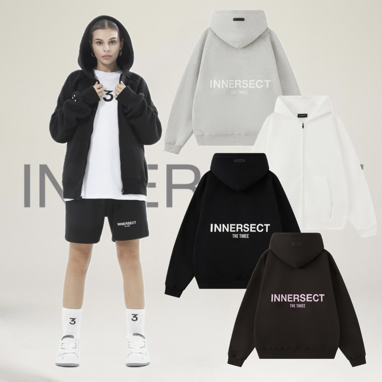 陳冠希 Clot INNERSECT 三生萬物 FOG ESSENTIAL 內刷毛 重磅 連帽外套 帽T外套