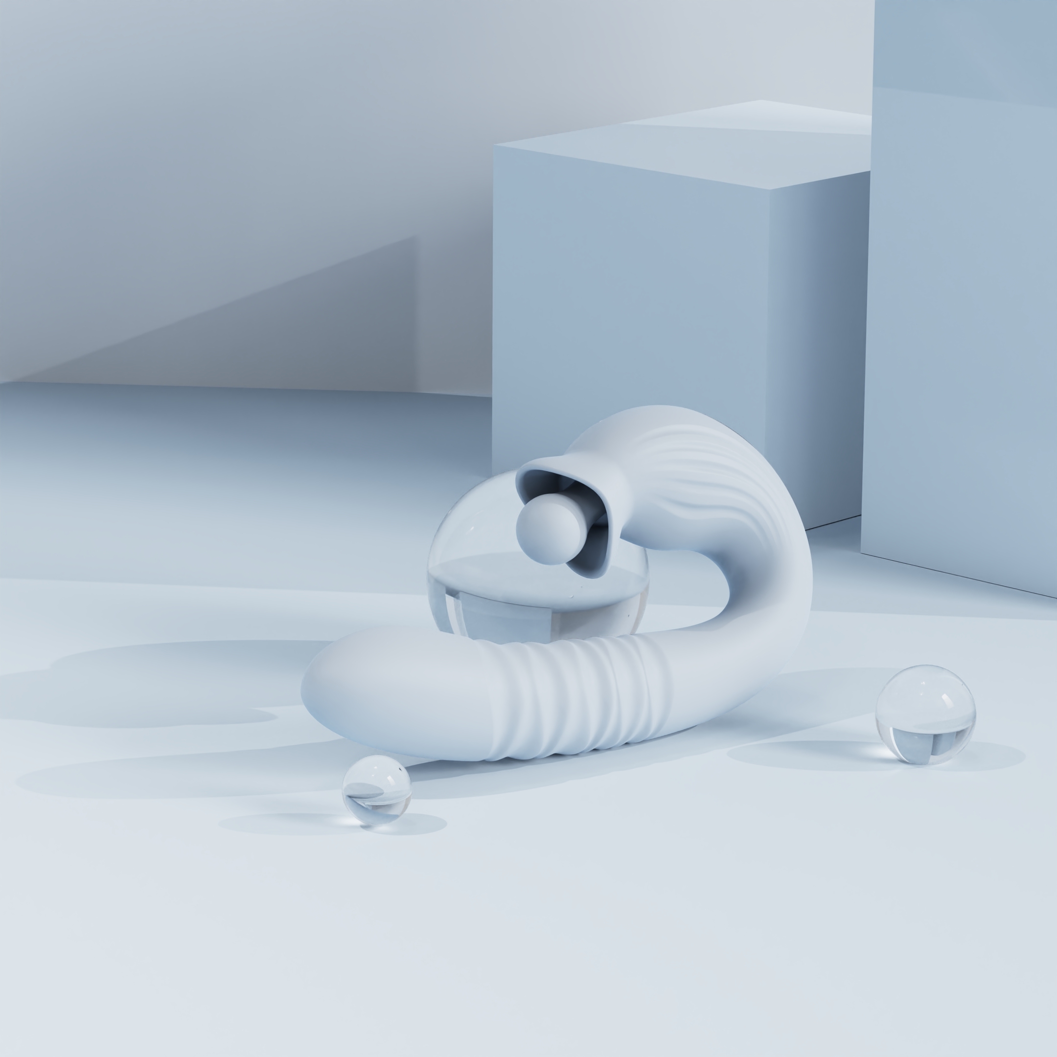 WINYI 冰藍海豚旋轉伸縮按摩棒