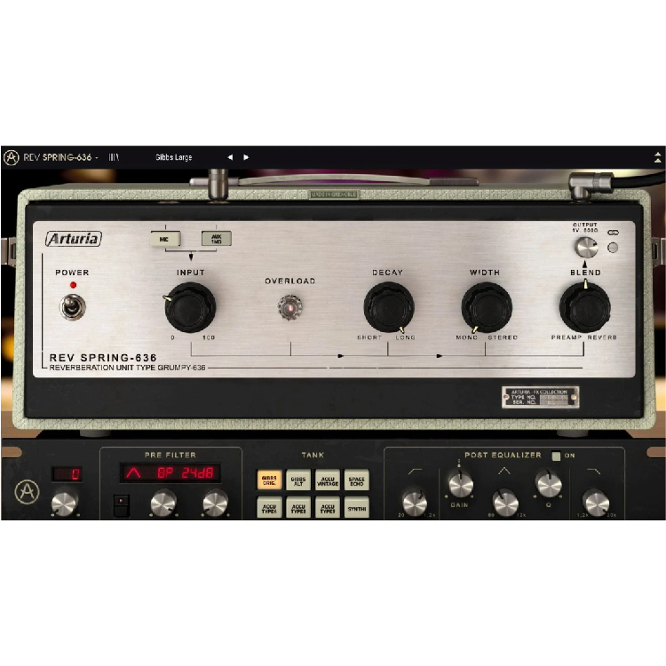 Arturia Rev SPRING-636 殘響軟體效果器 序號下載版