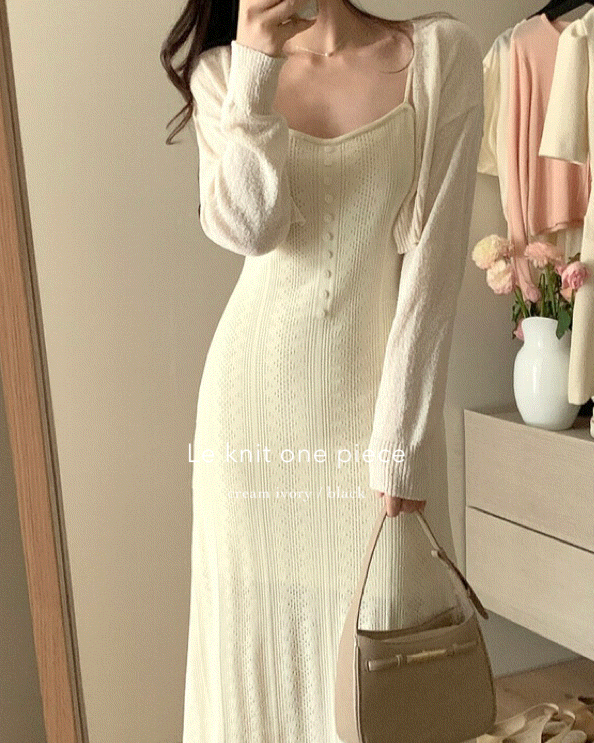 Le knit one piece(2 colors)