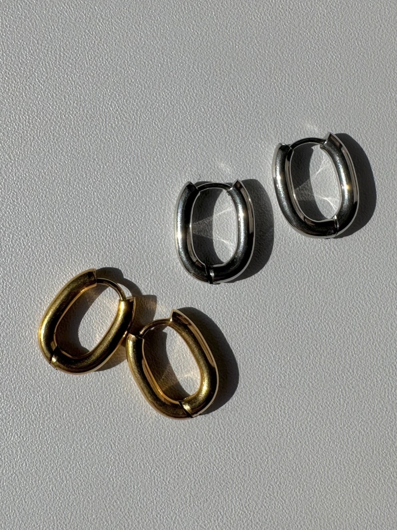 SS oval hoop pierce | none tw