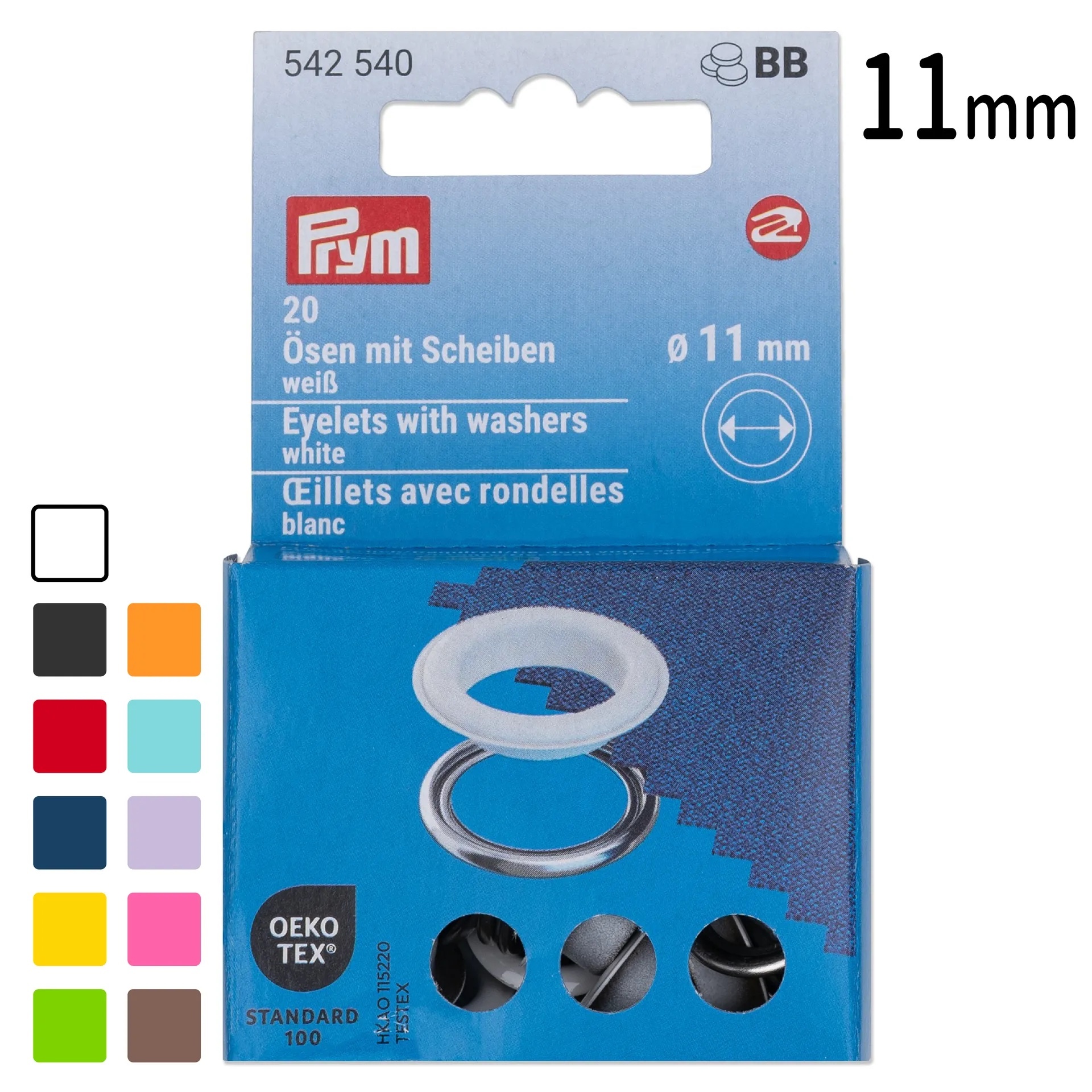 德國品牌 Prym VARIO創意工具 雞眼釦 11mm 11色 20入 | 手作森林
