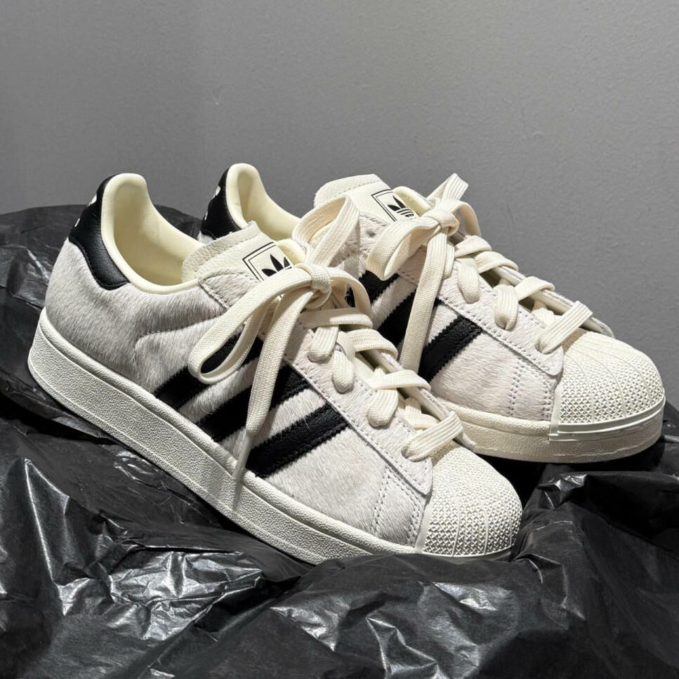 ADIDAS SUPERSTAR 2.0 貝殼頭 愛迪達 三葉草 馬毛 奶油白黑 女鞋 JQ7418