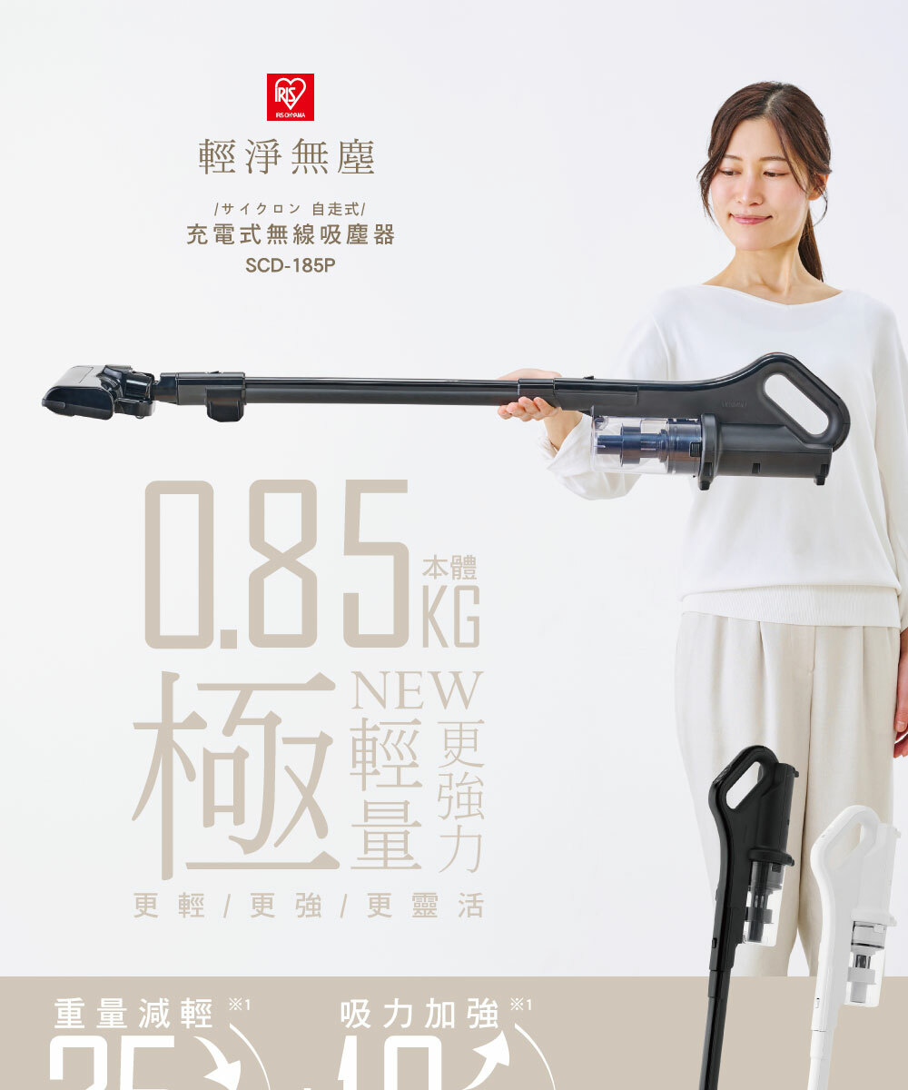 充電式無線吸塵器 SCD-185P｜日本IRIS OHYAMA