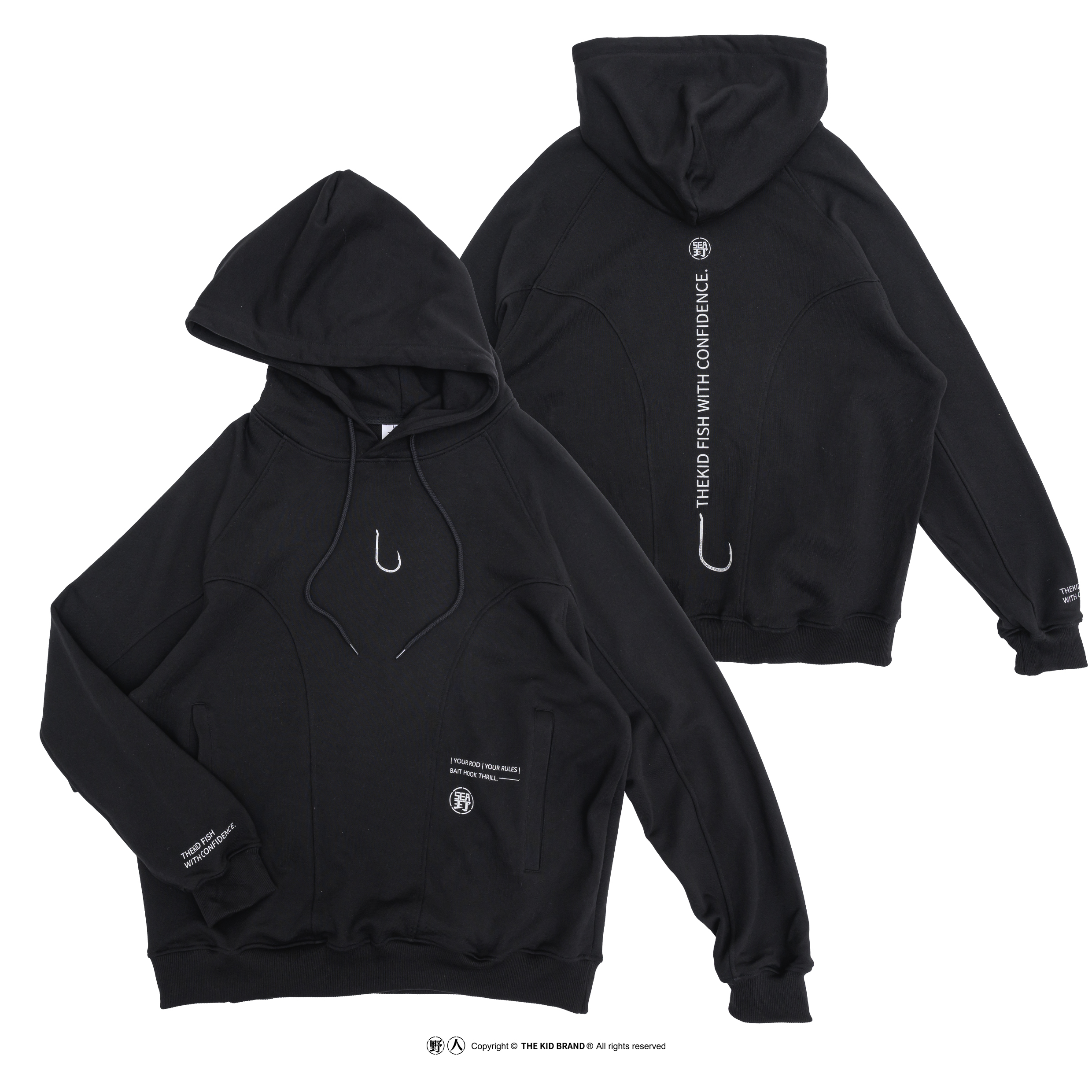 KID ® 野SEA 魚鉤帽T