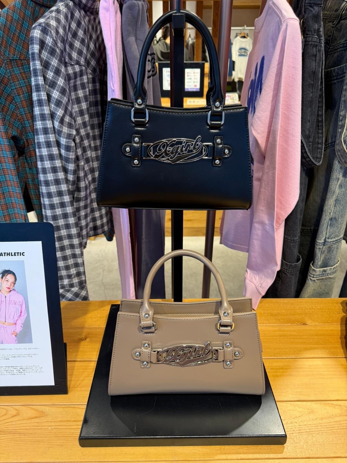 Pre-Order - X-girl OVAL LOGO BUCKLE 2WAY SHOULDER BAG