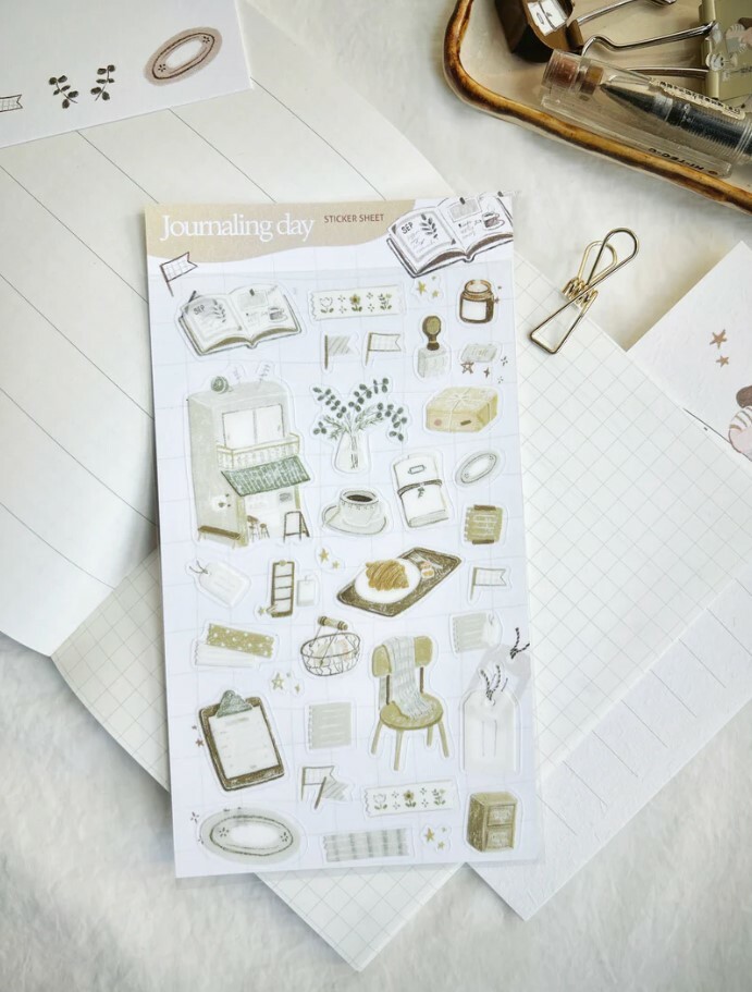 Paper goods by Dorie - Sticker Sheet - Journaling at a