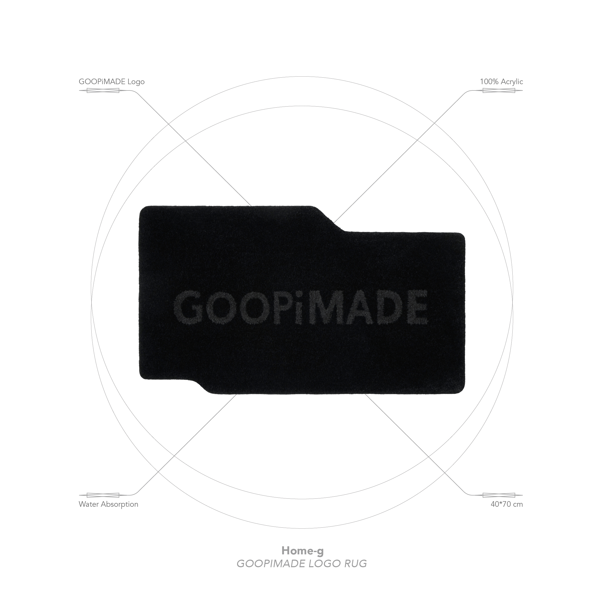 “Home-g” GOOPiMADE Logo Rug