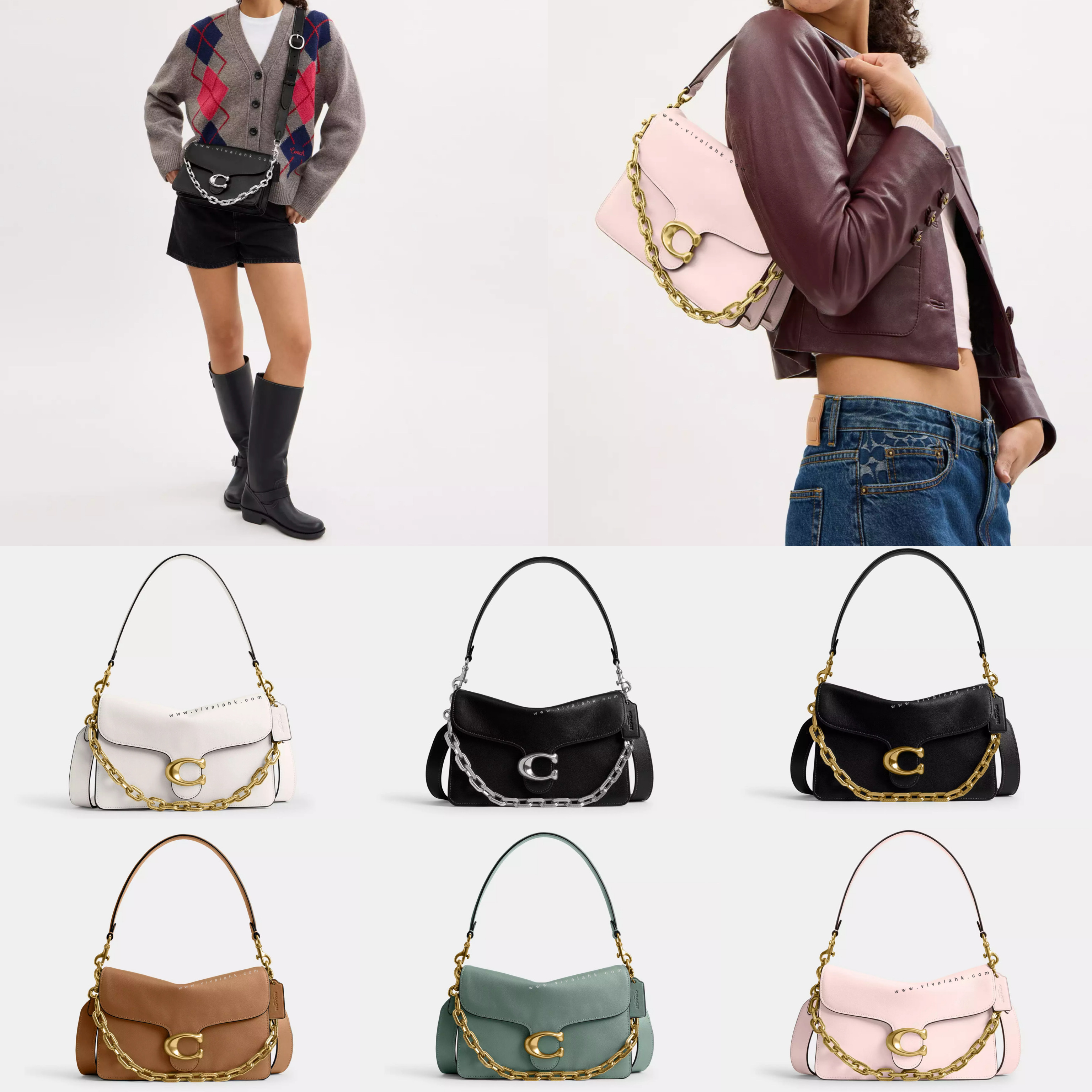 Coach - Tabby 鏈條 單肩+斜孭多用袋 (CY919)