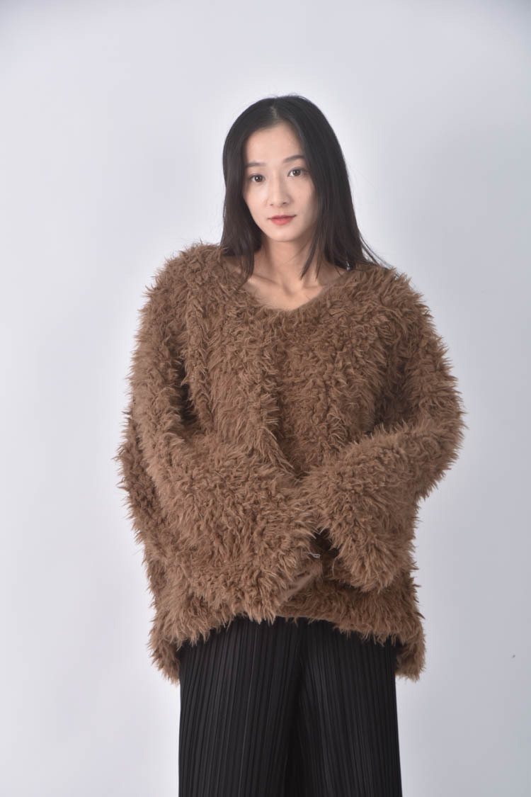 二拾衫-(2XL) darcy west刷毛棕色長袖上衣二手衣｜30日無條件退貨