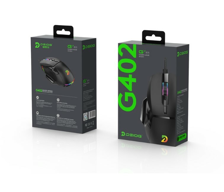 Delog G402 Marco Defined RGB Light Gaming Mouse - Black