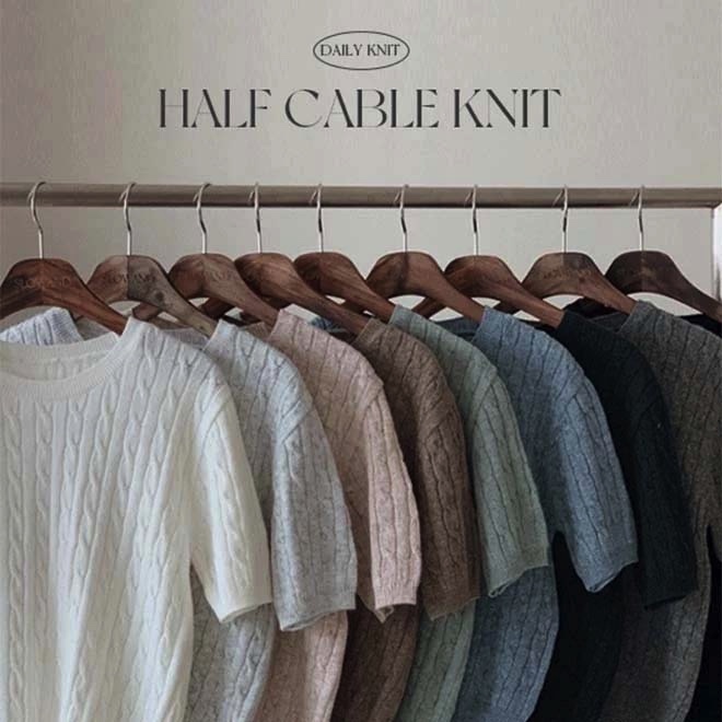 Slowand Cashmere Wool Half Cable Knit