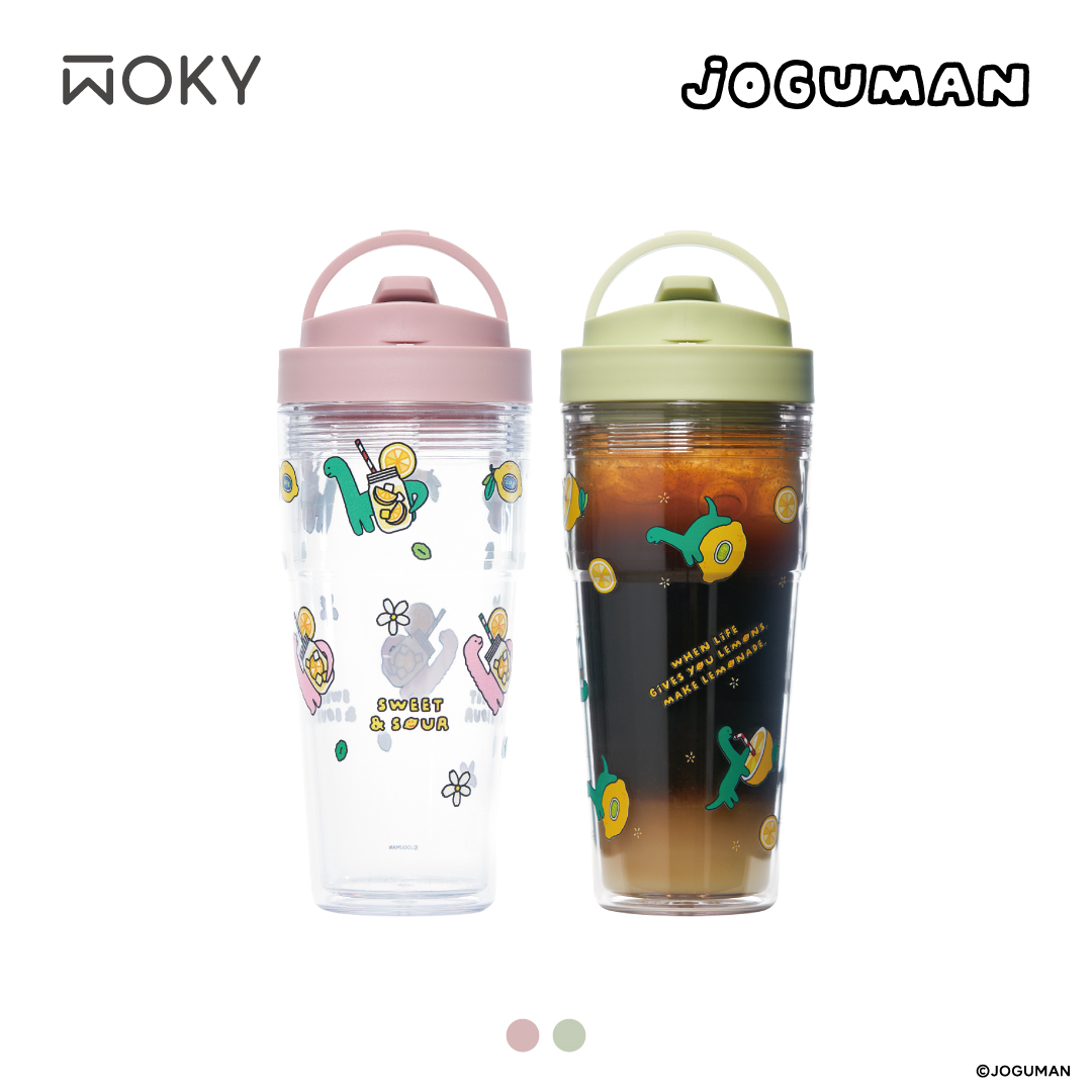 《LINE FRIENDS》WOKY meets JOGUMAN –[ ]渾圓又又杯-雙層純透750ml
