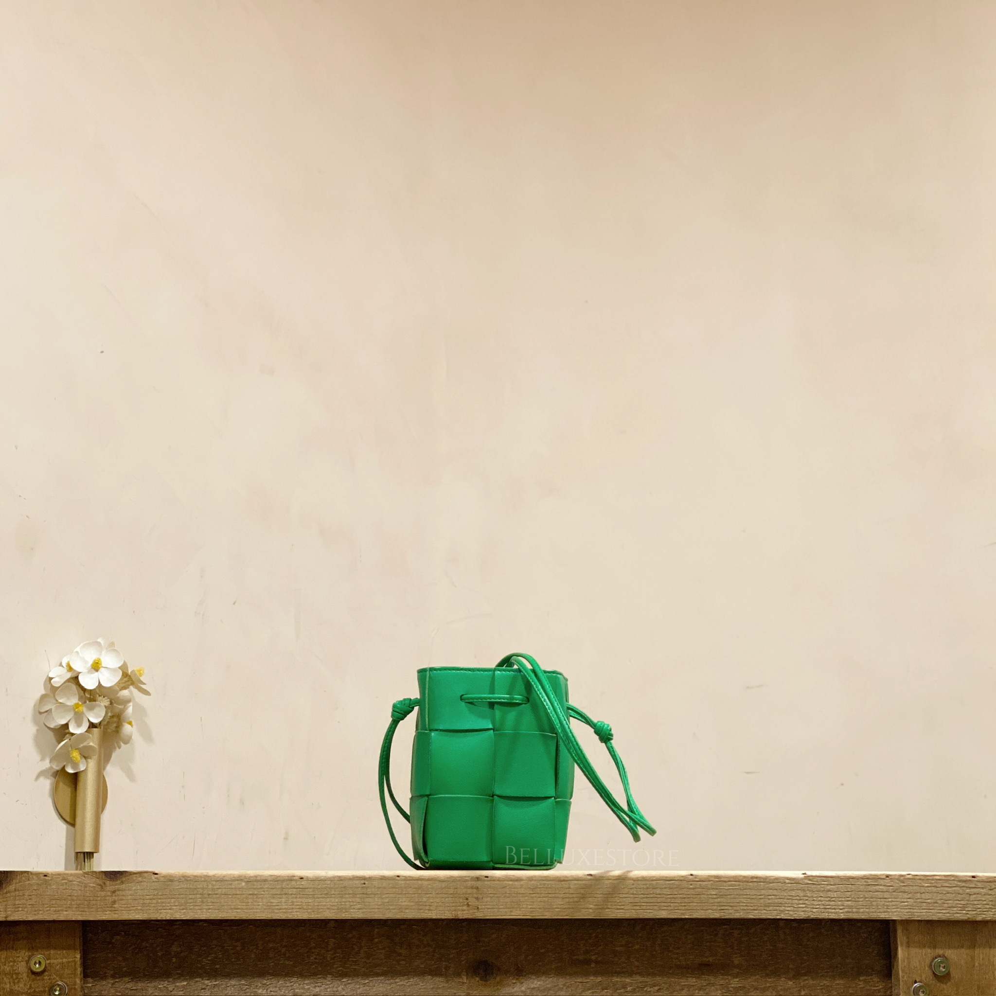 [Pre-owned] BV mini bucket green