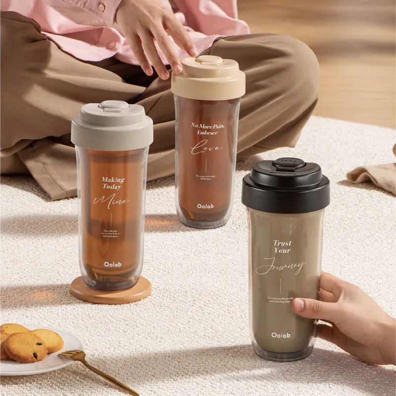 [透明720mL] 許願系列|布丁杯|Ecozen雙層水杯|Oolab|可拆式|1人1杯|隔冷隔熱