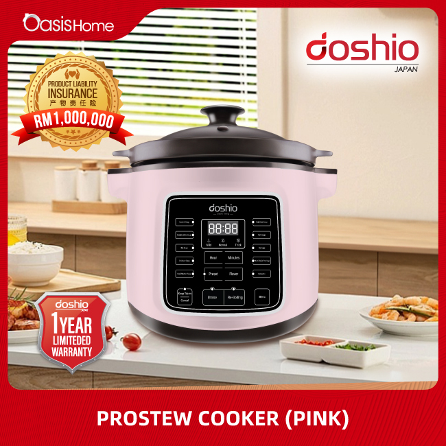 Doshio Prostew Cooker 5L (Pink)