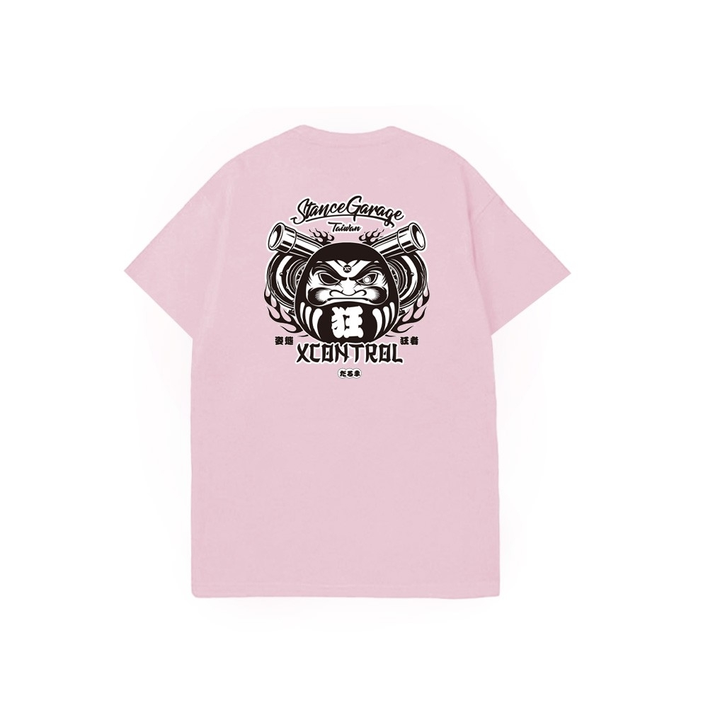 XCTRL x SGT6火焰狂者不倒翁短T-粉紅
