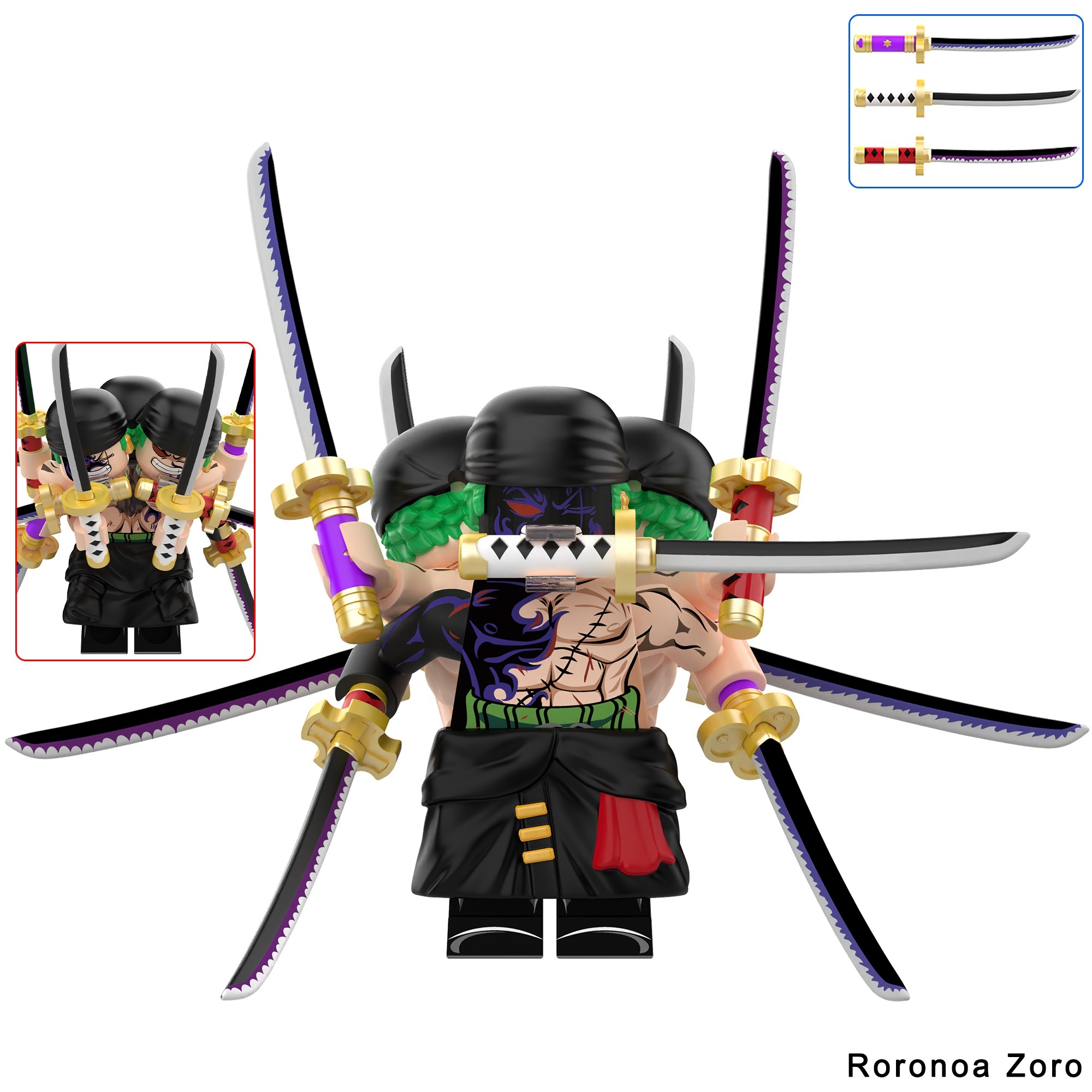 One Piece Roronoa Zoro Minifigures fit Lego DY661