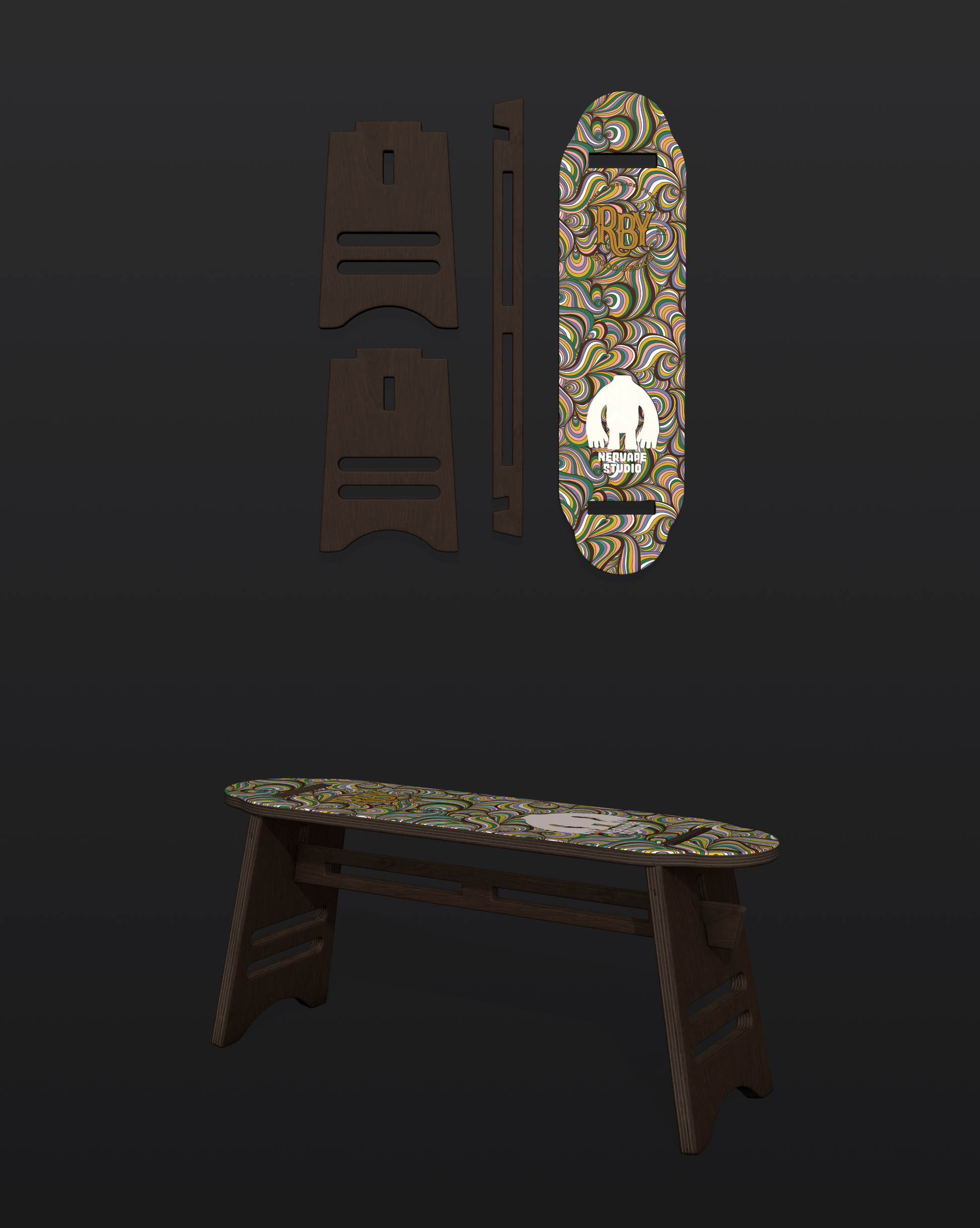 RBY Skateboard Table - Thai Special Edition