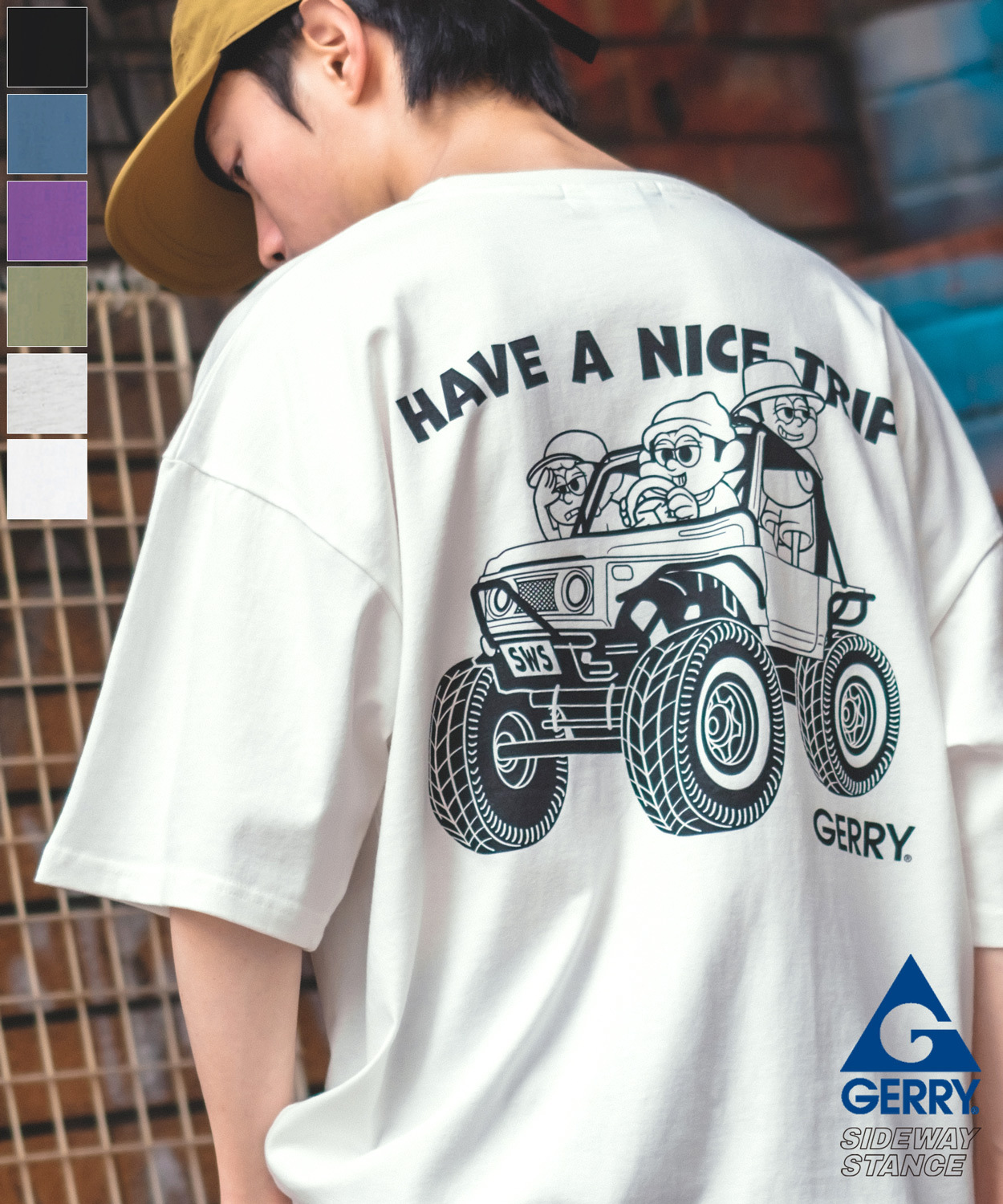 SIDEWAYSTANCE×GERRY Car Tee 多款 ( 男裝 )
