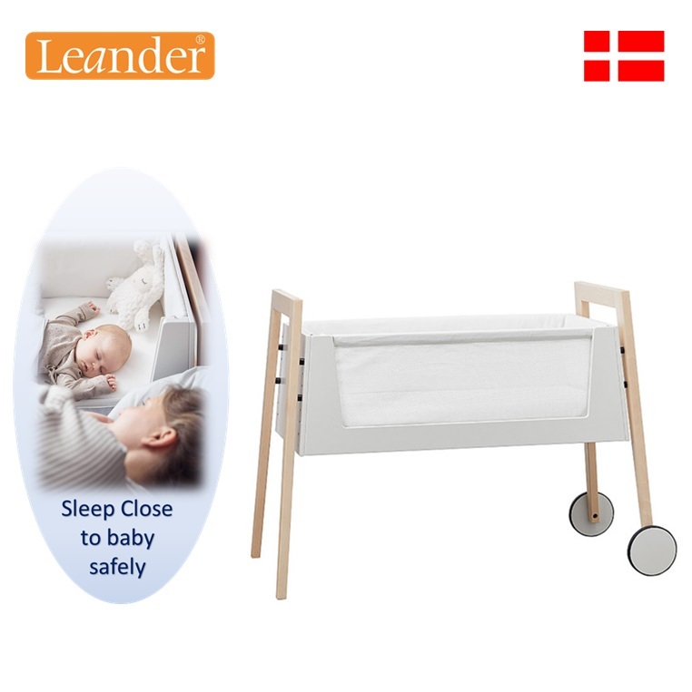 Leander - Linea Side-by-side bed 床邊床連床褥 (橡木)