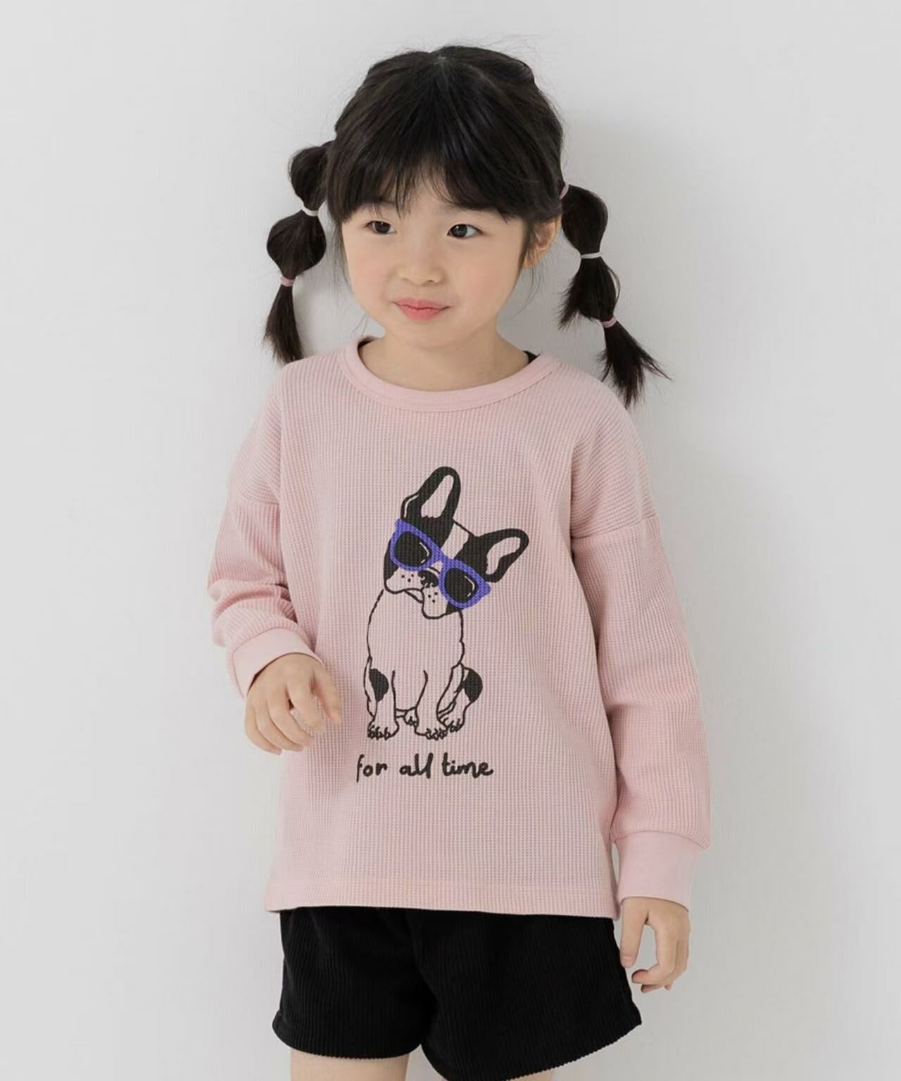 日本直送Waffle Print Long Sleeve Tee