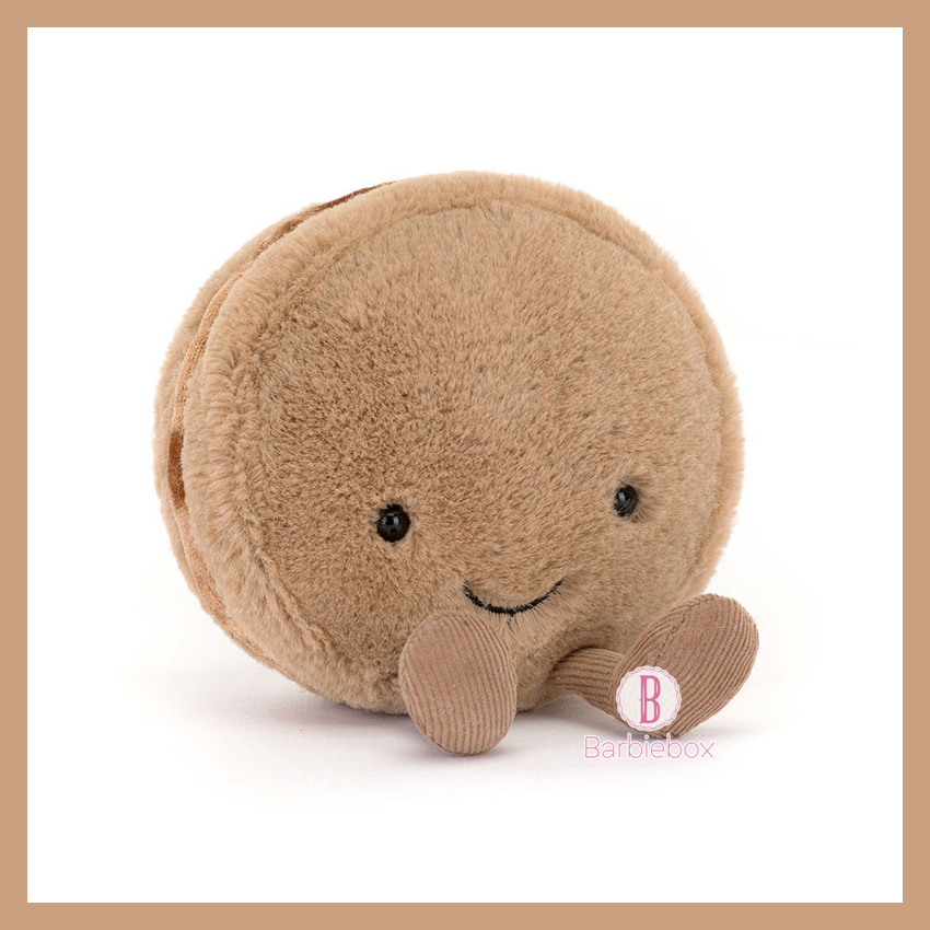 英國 jELLYCAT|Amuseables Mona Macaron 馬卡龍(朱古力) A6MACC